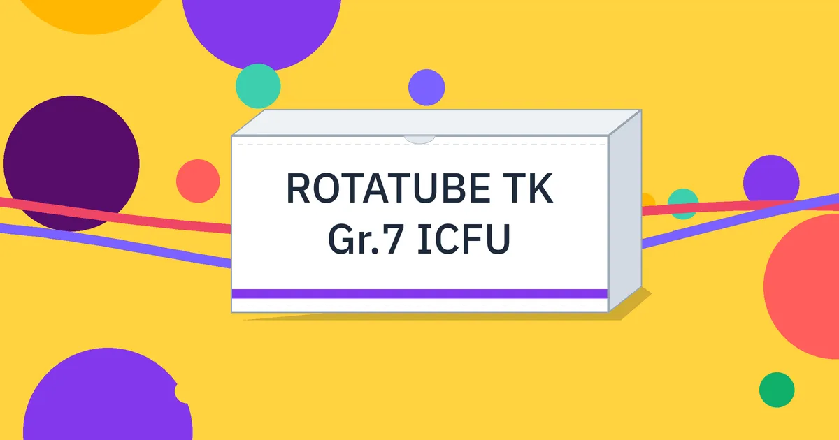 Symbolbild: Packung mit der Aufschrift ROTATUBE TK Gr.7 ICFU (PZN 20925409) – Verfügbarkeit und Bezug in Apotheken in Frankfurt am Main