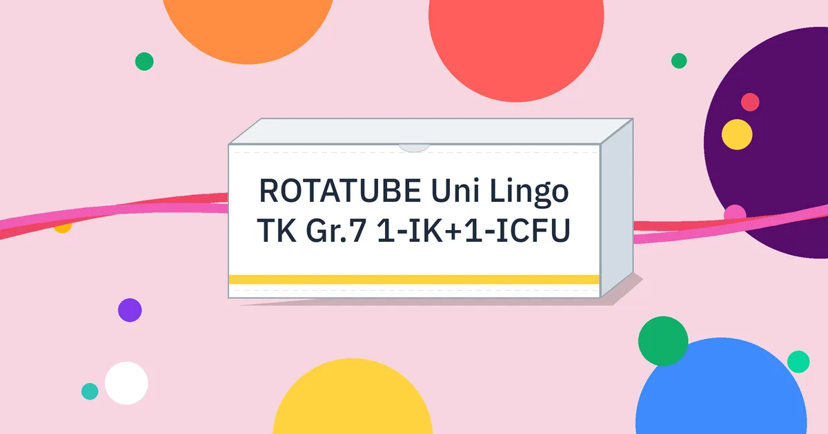 Symbolbild: Packung mit der Aufschrift ROTATUBE Uni Lingo TK Gr.7 1-IK+1-ICFU (PZN 20925668) – Verfügbarkeit und Bezug in Apotheken in Frankfurt am Main