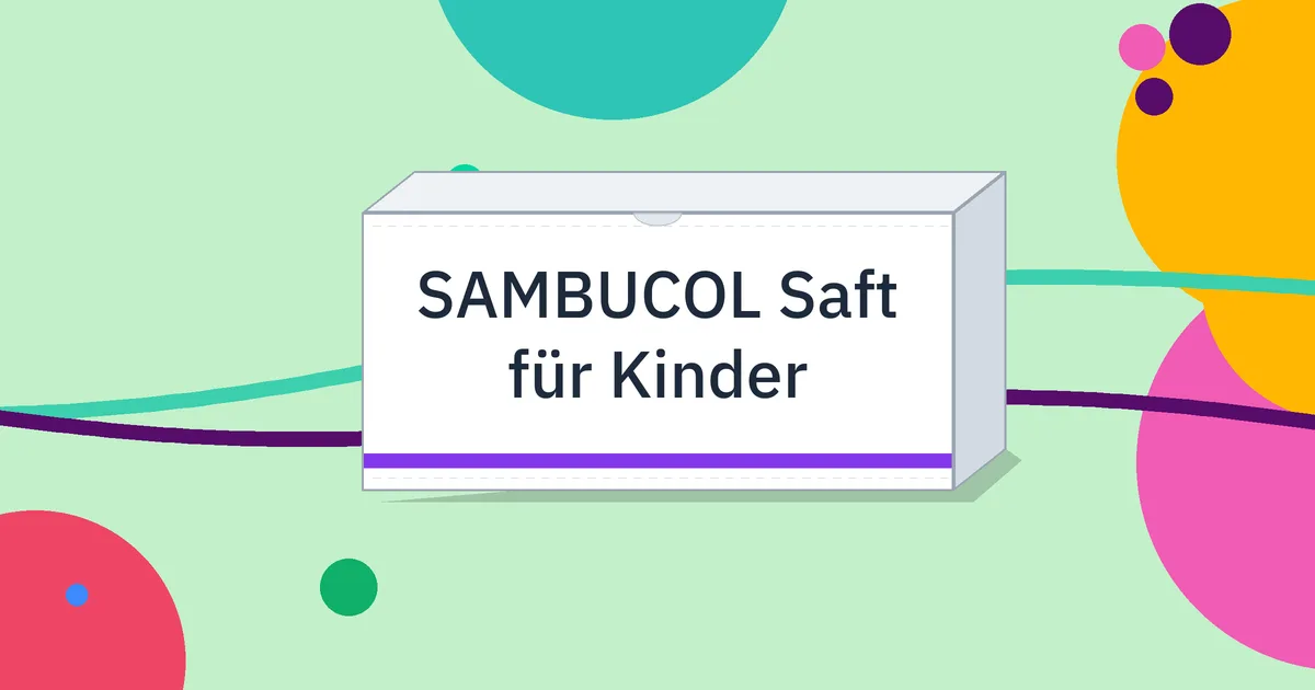 Symbolbild: Packung mit der Aufschrift SAMBUCOL Saft für Kinder (PZN 11284087) – Verfügbarkeit und Bezug in Apotheken in Frankfurt am Main