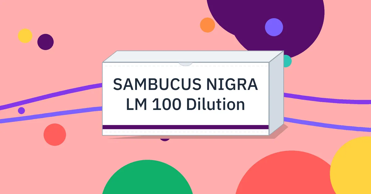 Symbolbild: Packung mit der Aufschrift SAMBUCUS NIGRA LM 100 Dilution (PZN 13181523) – Verfügbarkeit und Bezug in Apotheken in Frankfurt am Main