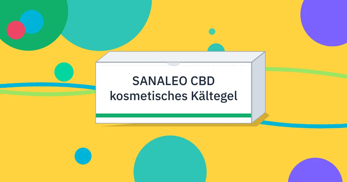 Symbolbild: Packung mit der Aufschrift SANALEO CBD kosmetisches Kältegel (PZN 18755070) – Verfügbarkeit und Bezug in Apotheken in Frankfurt am Main