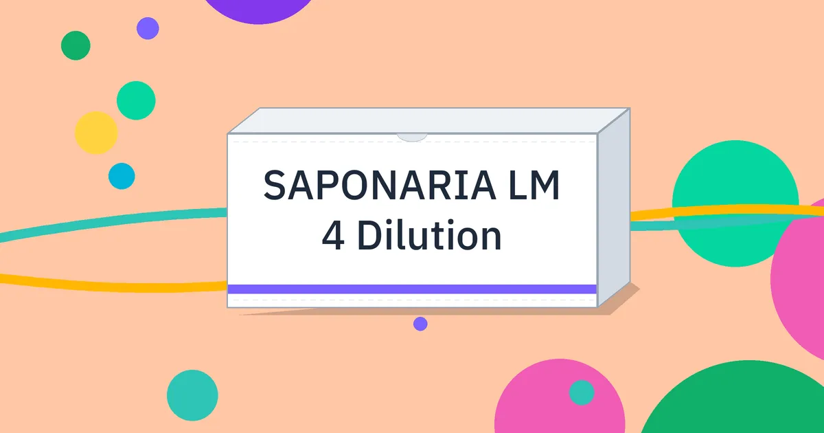 Symbolbild: Packung mit der Aufschrift SAPONARIA LM 4 Dilution (PZN 13686080) – Verfügbarkeit und Bezug in Apotheken in Frankfurt am Main