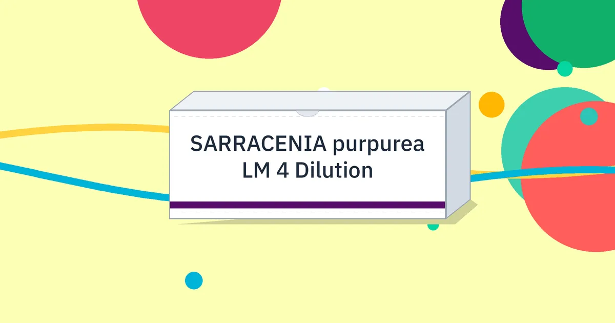 Symbolbild: Packung mit der Aufschrift SARRACENIA purpurea LM 4 Dilution (PZN 13182534) – Verfügbarkeit und Bezug in Apotheken in Frankfurt am Main