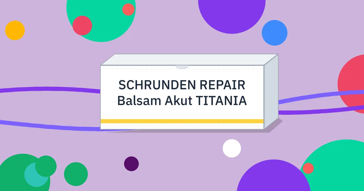 Symbolbild: Packung mit der Aufschrift SCHRUNDEN REPAIR Balsam Akut TITANIA (PZN 12361134) – Verfügbarkeit und Bezug in Apotheken in Frankfurt am Main