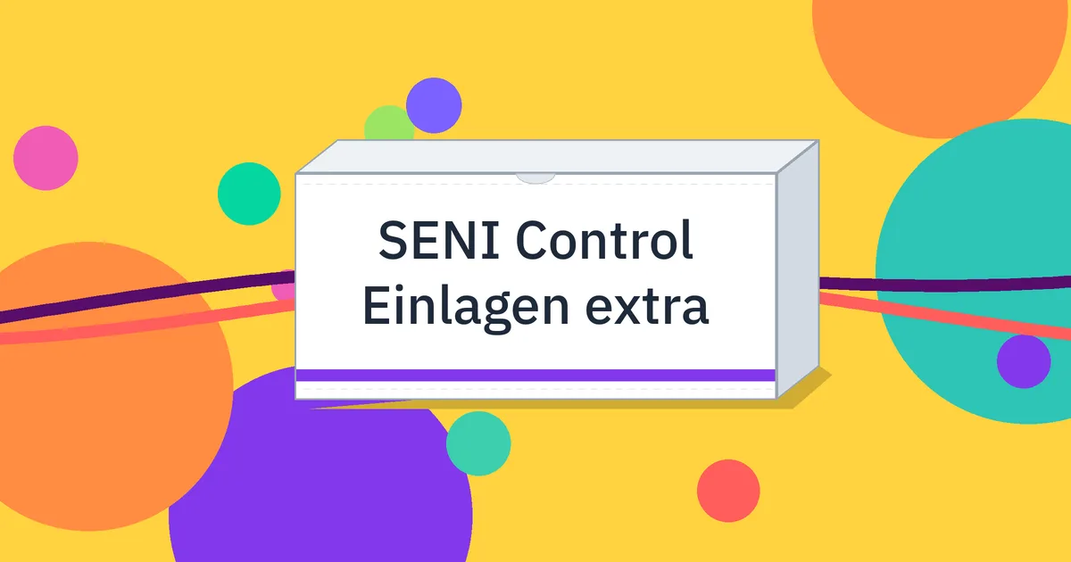Symbolbild: Packung mit der Aufschrift SENI Control Einlagen extra (PZN 11888141) – Verfügbarkeit und Bezug in Apotheken in Frankfurt am Main