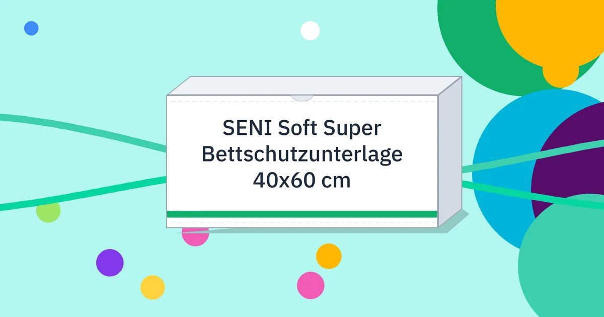 Symbolbild: Packung mit der Aufschrift SENI Soft Super Bettschutzunterlage 40x60 cm (PZN 20024149) – Verfügbarkeit und Bezug in Apotheken in Frankfurt am Main