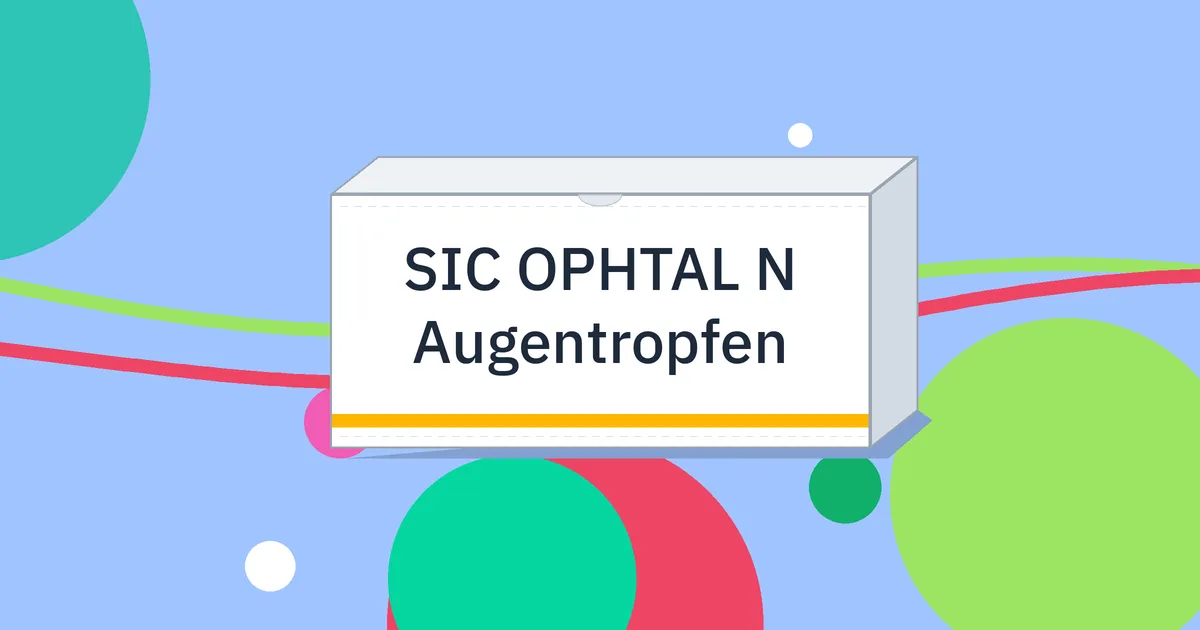 Symbolbild: Packung mit der Aufschrift SIC OPHTAL N Augentropfen (PZN 00497176) – Verfügbarkeit und Bezug in Apotheken in Frankfurt am Main