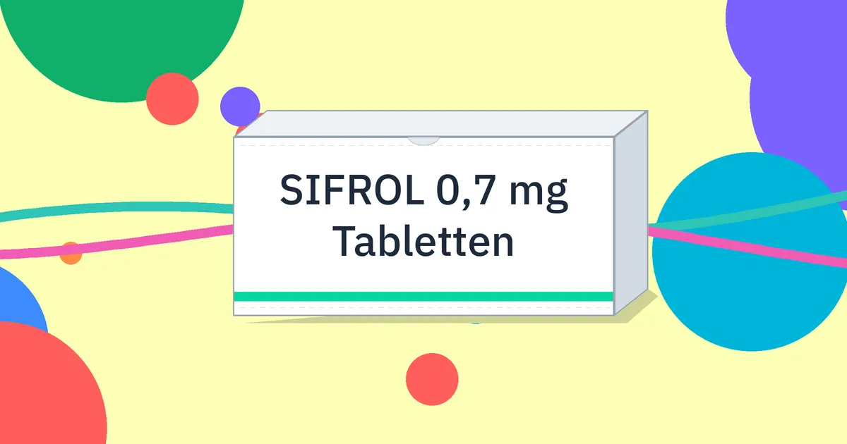 Symbolbild: Packung mit der Aufschrift SIFROL 0,7 mg Tabletten (PZN 01836930) – Verfügbarkeit und Bezug in Apotheken in Frankfurt am Main