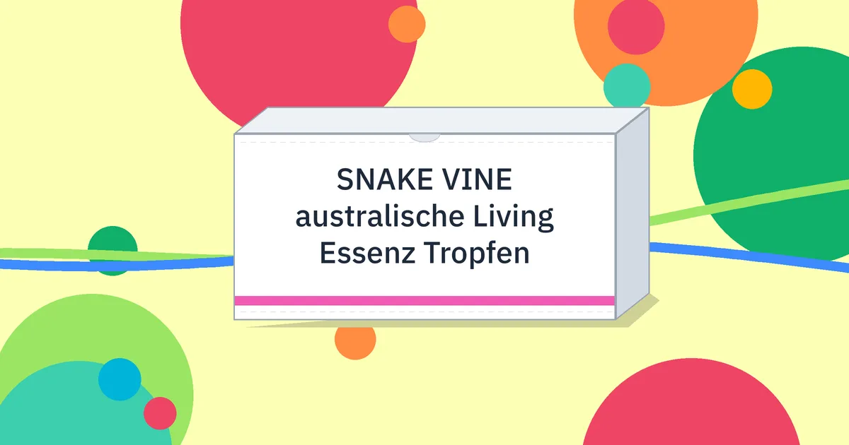 Symbolbild: Packung mit der Aufschrift SNAKE VINE australische Living Essenz Tropfen (PZN 05011008) – Verfügbarkeit und Bezug in Apotheken in Frankfurt am Main