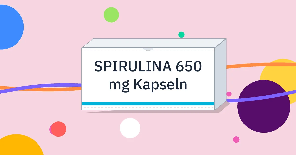 Symbolbild: Packung mit der Aufschrift SPIRULINA 650 mg Kapseln (PZN 15738131) – Verfügbarkeit und Bezug in Apotheken in Frankfurt am Main