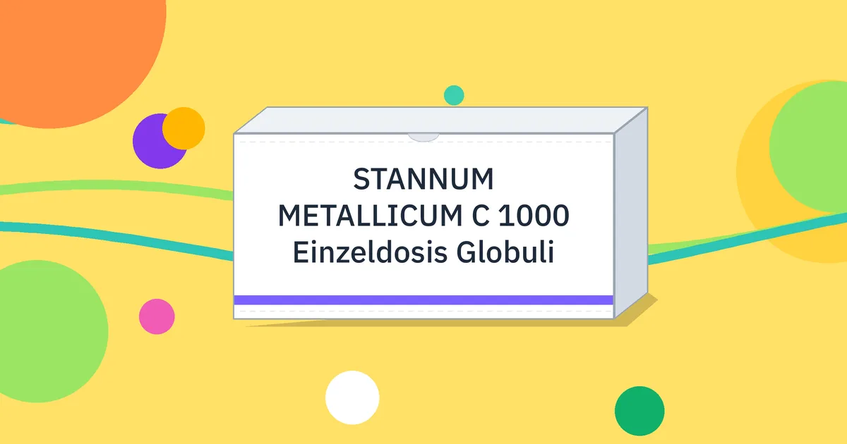 Symbolbild: Packung mit der Aufschrift STANNUM METALLICUM C 1000 Einzeldosis Globuli (PZN 02695029) – Verfügbarkeit und Bezug in Apotheken in Frankfurt am Main