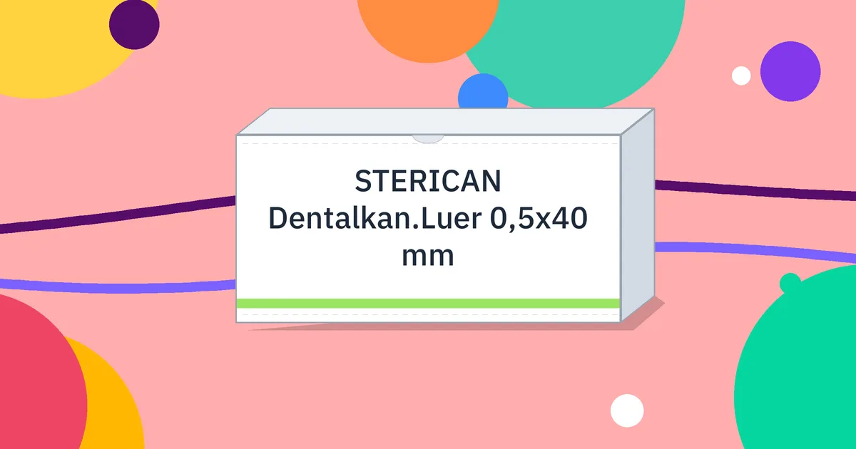 Symbolbild: Packung mit der Aufschrift STERICAN Dentalkan.Luer 0,5x40 mm (PZN 16016629) – Verfügbarkeit und Bezug in Apotheken in Frankfurt am Main