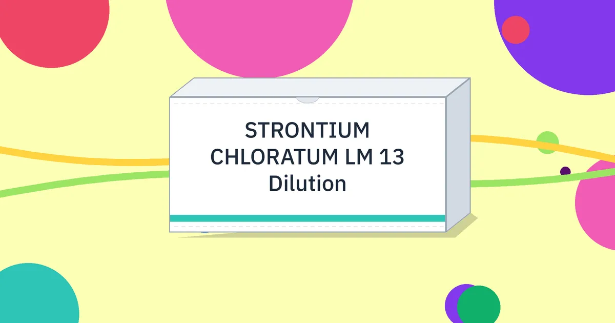 Symbolbild: Packung mit der Aufschrift STRONTIUM CHLORATUM LM 13 Dilution (PZN 13203555) – Verfügbarkeit und Bezug in Apotheken in Frankfurt am Main