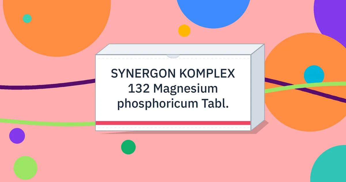 Symbolbild: Packung mit der Aufschrift SYNERGON KOMPLEX 132 Magnesium phosphoricum Tabl. (PZN 04905910) – Verfügbarkeit und Bezug in Apotheken in Frankfurt am Main