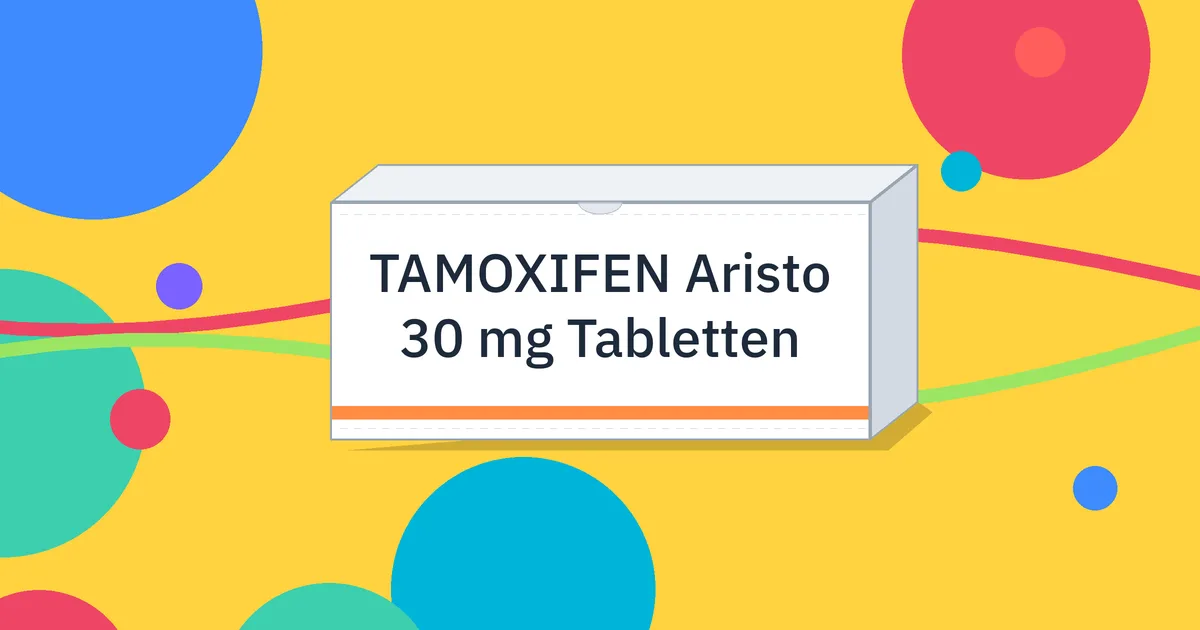 Symbolbild: Packung mit der Aufschrift TAMOXIFEN Aristo 30 mg Tabletten (PZN 10410503) – Verfügbarkeit und Bezug in Apotheken in Frankfurt am Main