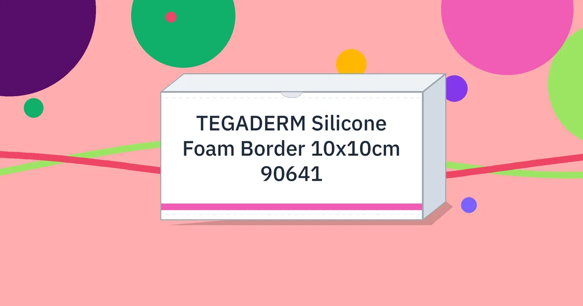 Symbolbild: Packung mit der Aufschrift TEGADERM Silicone Foam Border 10x10cm 90641 (PZN 17900742) – Verfügbarkeit und Bezug in Apotheken in Frankfurt am Main