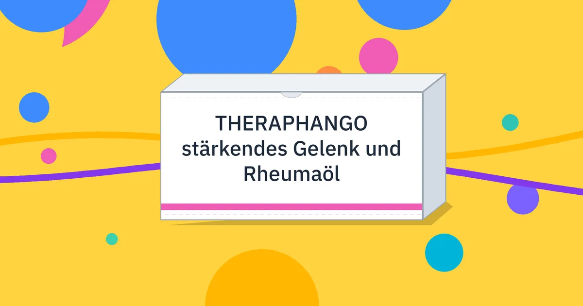 Symbolbild: Packung mit der Aufschrift THERAPHANGO stärkendes Gelenk und Rheumaöl (PZN 19794362) – Verfügbarkeit und Bezug in Apotheken in Frankfurt am Main