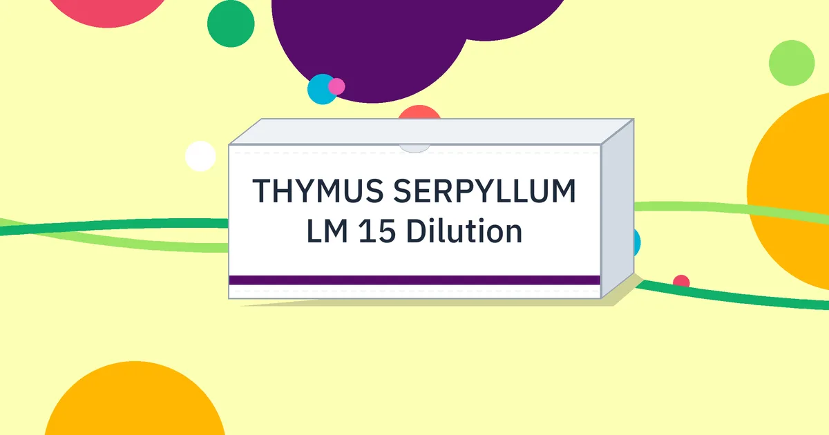 Symbolbild: Packung mit der Aufschrift THYMUS SERPYLLUM LM 15 Dilution (PZN 13222989) – Verfügbarkeit und Bezug in Apotheken in Frankfurt am Main