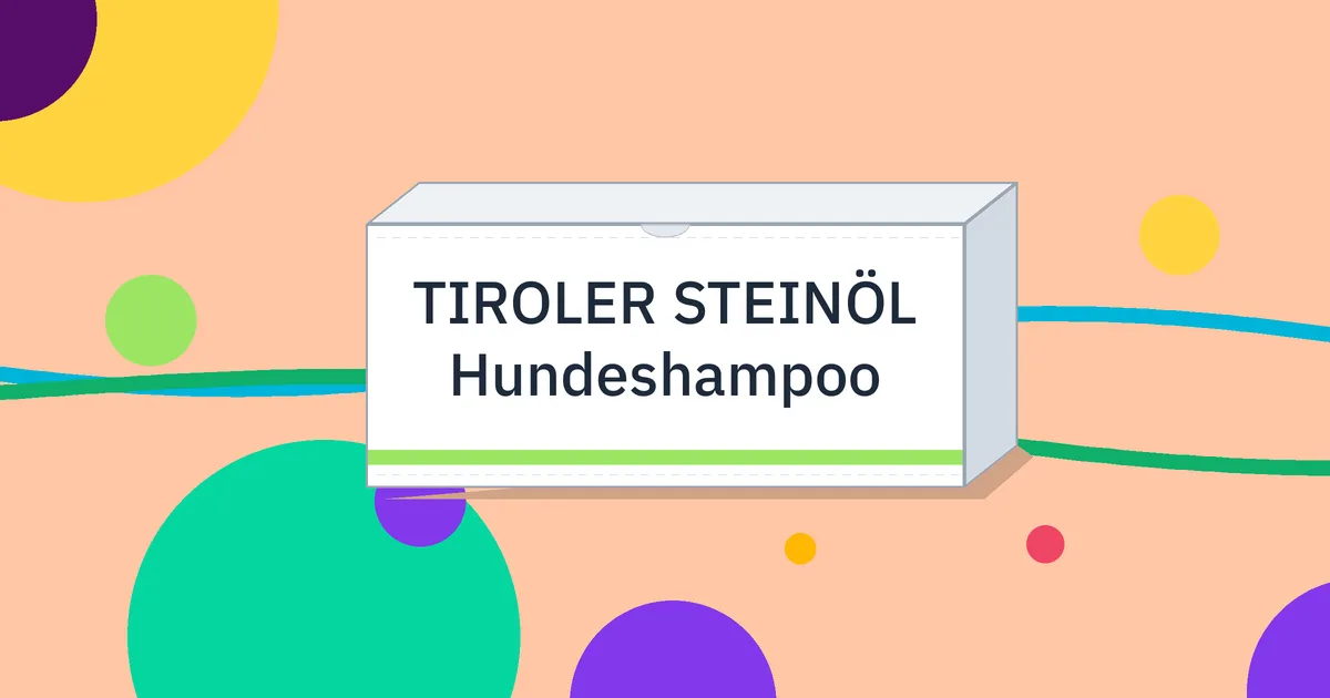 Symbolbild: Packung mit der Aufschrift TIROLER STEINÖL Hundeshampoo (PZN 20384178) – Verfügbarkeit und Bezug in Apotheken in Frankfurt am Main