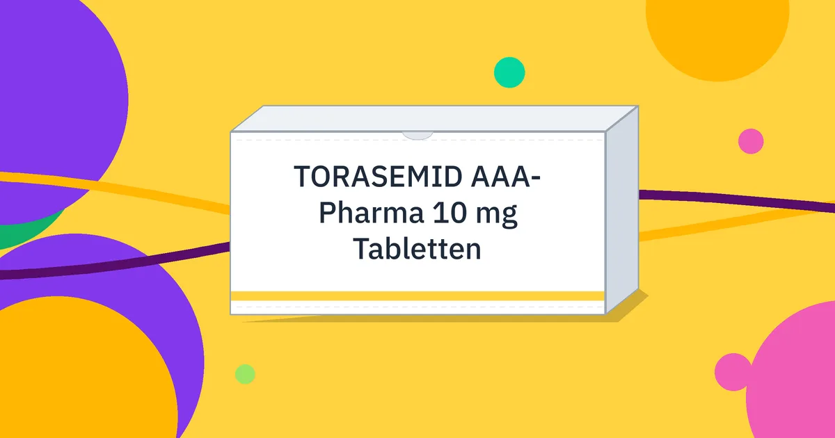 Symbolbild: Packung mit der Aufschrift TORASEMID AAA-Pharma 10 mg Tabletten (PZN 02614841) – Verfügbarkeit und Bezug in Apotheken in Frankfurt am Main