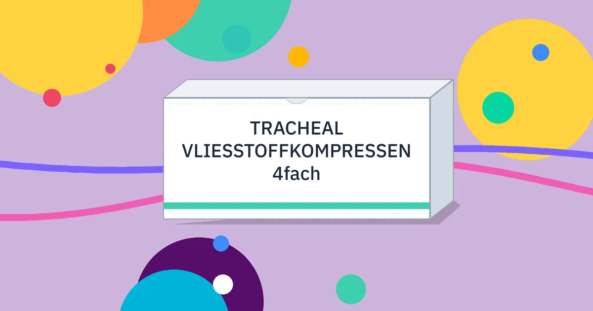 Symbolbild: Packung mit der Aufschrift TRACHEAL VLIESSTOFFKOMPRESSEN 4fach (PZN 02400005) – Verfügbarkeit und Bezug in Apotheken in Frankfurt am Main