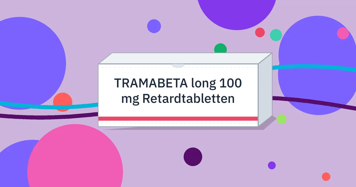 Symbolbild: Packung mit der Aufschrift TRAMABETA long 100 mg Retardtabletten (PZN 00719263) – Verfügbarkeit und Bezug in Apotheken in Frankfurt am Main