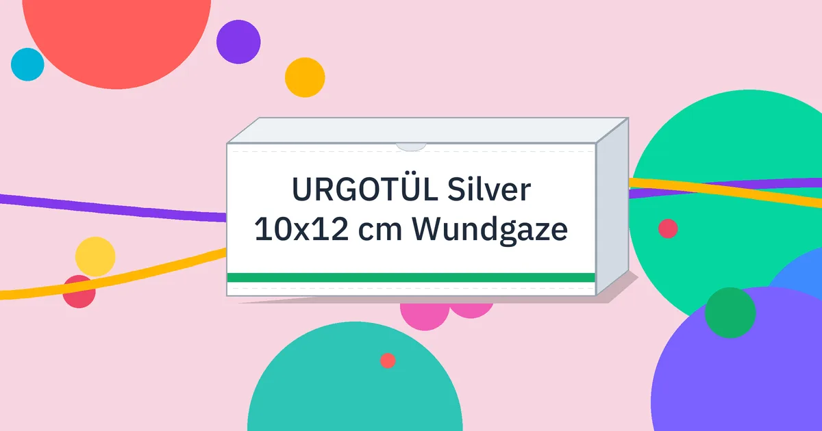 Symbolbild: Packung mit der Aufschrift URGOTÜL Silver 10x12 cm Wundgaze (PZN 01161478) – Verfügbarkeit und Bezug in Apotheken in Frankfurt am Main