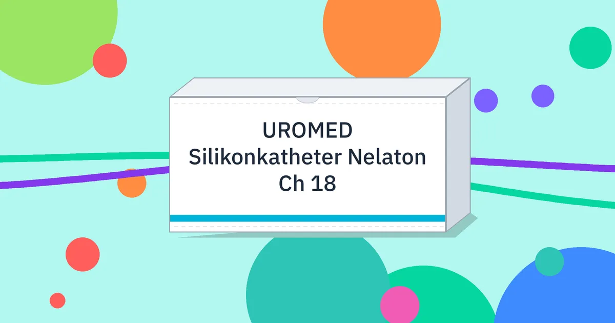 Symbolbild: Packung mit der Aufschrift UROMED Silikonkatheter Nelaton Ch 18 (PZN 03164908) – Verfügbarkeit und Bezug in Apotheken in Frankfurt am Main