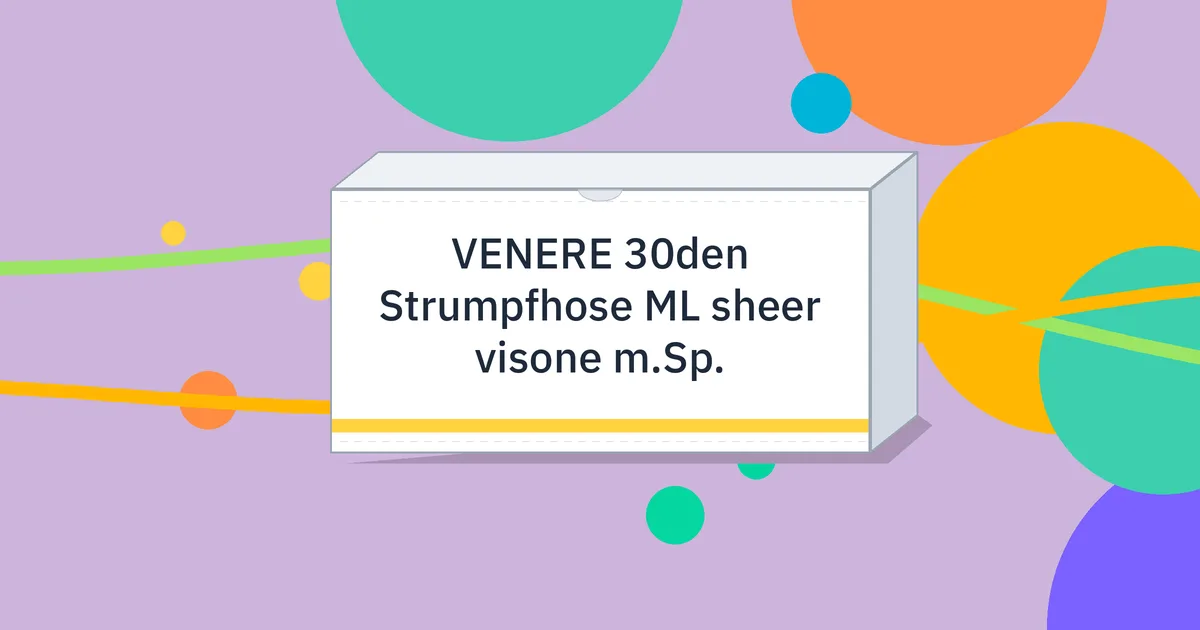 Symbolbild: Packung mit der Aufschrift VENERE 30den Strumpfhose ML sheer visone m.Sp. (PZN 16172252) – Verfügbarkeit und Bezug in Apotheken in Frankfurt am Main