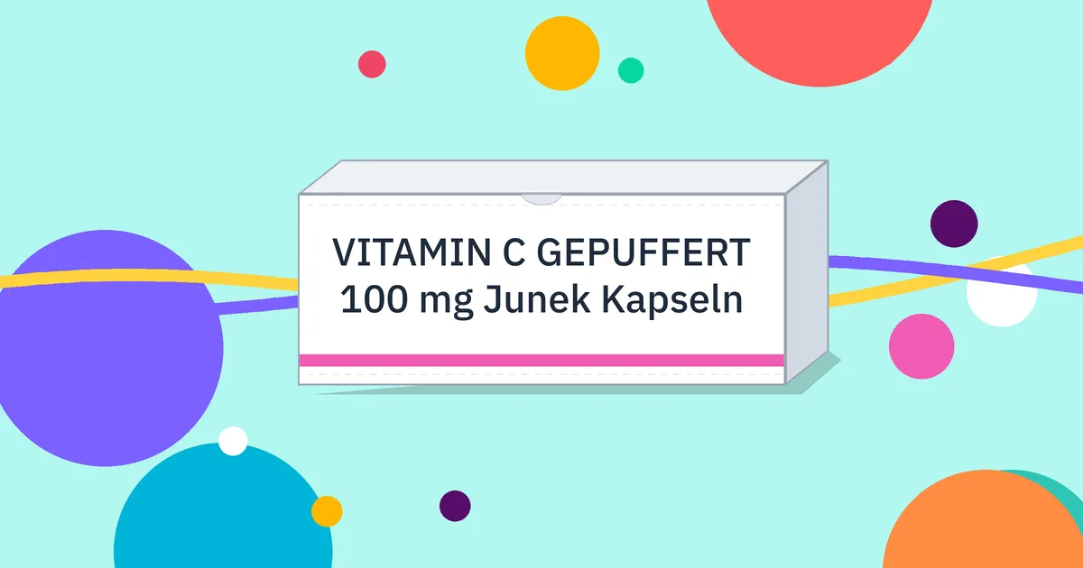 Symbolbild: Packung mit der Aufschrift VITAMIN C GEPUFFERT 100 mg Junek Kapseln (PZN 10051903) – Verfügbarkeit und Bezug in Apotheken in Frankfurt am Main