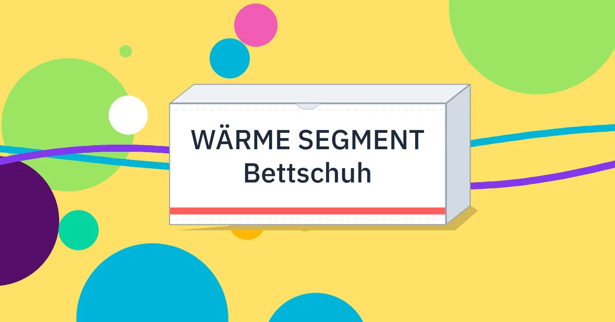 Symbolbild: Packung mit der Aufschrift WÄRME SEGMENT Bettschuh (PZN 02445462) – Verfügbarkeit und Bezug in Apotheken in Frankfurt am Main