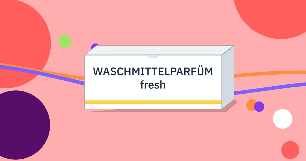 Symbolbild: Packung mit der Aufschrift WASCHMITTELPARFÜM fresh (PZN 02705940) – Verfügbarkeit und Bezug in Apotheken in Frankfurt am Main