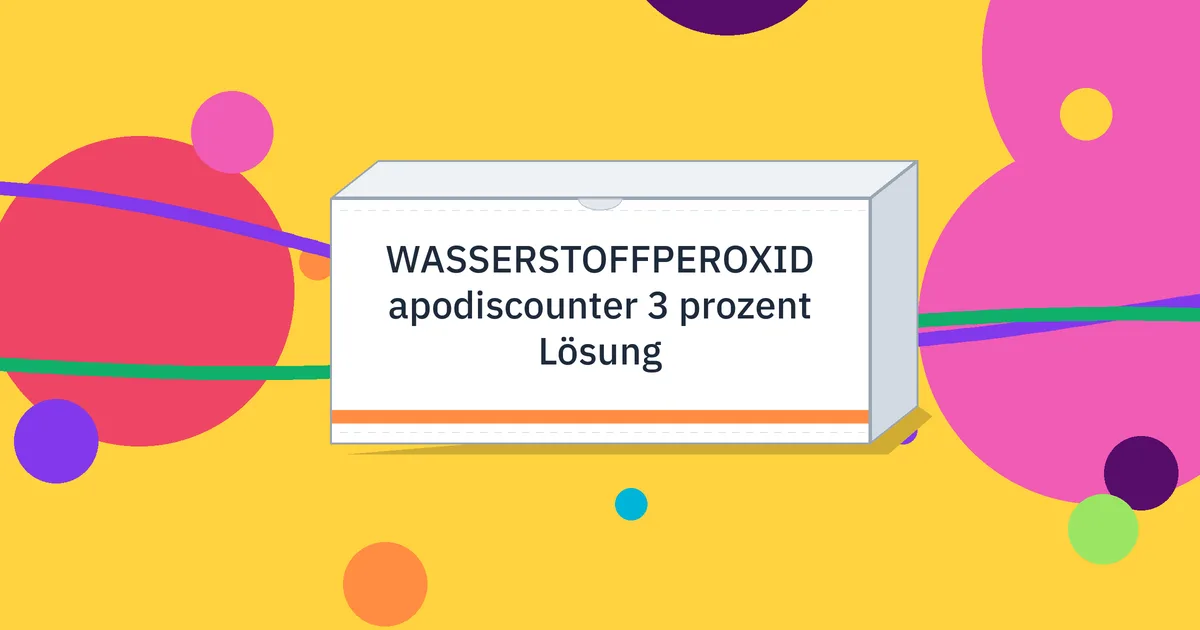 Symbolbild: Packung mit der Aufschrift WASSERSTOFFPEROXID apodiscounter 3 prozent Lösung (PZN 18650135) – Verfügbarkeit und Bezug in Apotheken in Frankfurt am Main