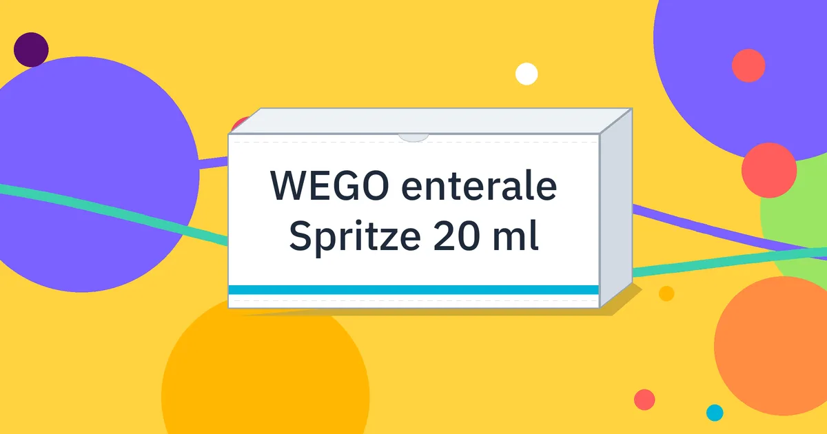 Symbolbild: Packung mit der Aufschrift WEGO enterale Spritze 20 ml (PZN 18859473) – Verfügbarkeit und Bezug in Apotheken in Frankfurt am Main