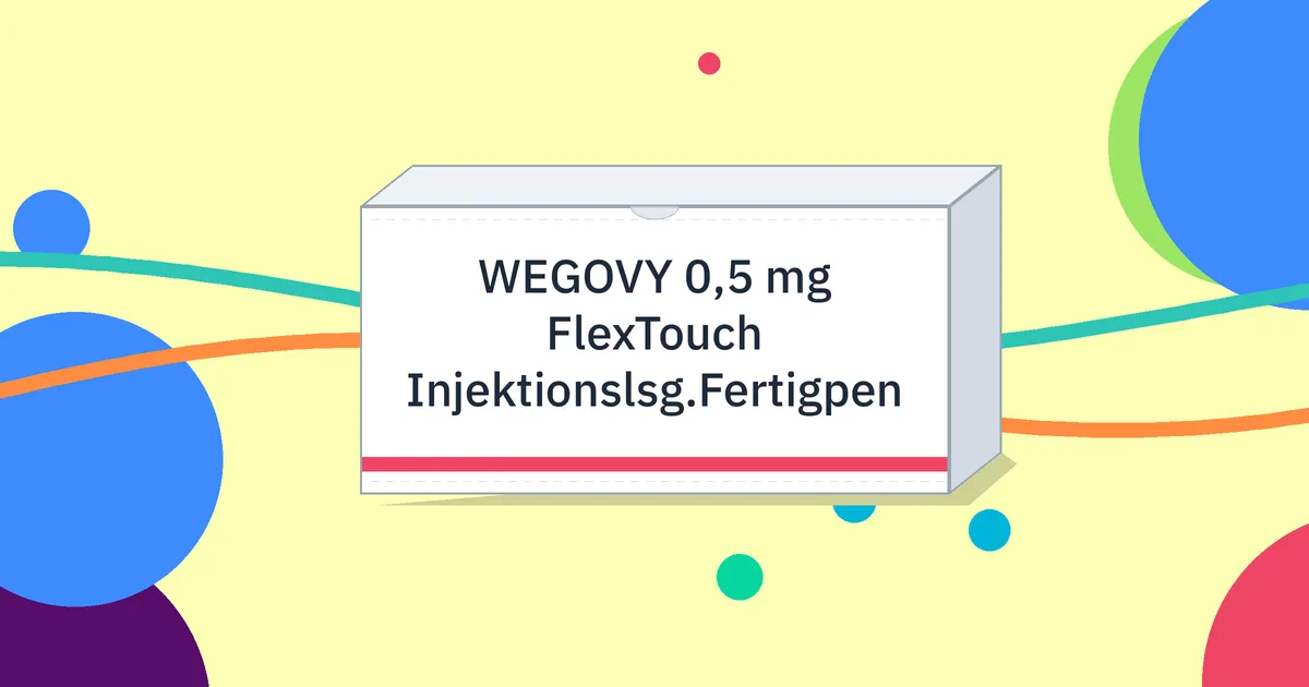 Symbolbild: Packung mit der Aufschrift WEGOVY 0,5 mg FlexTouch Injektionslsg.Fertigpen (PZN 20015529) – Verfügbarkeit und Bezug in Apotheken in Frankfurt am Main
