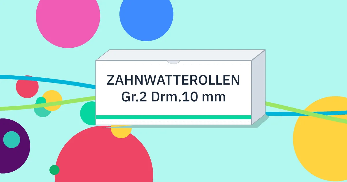 Symbolbild: Packung mit der Aufschrift ZAHNWATTEROLLEN Gr.2 Drm.10 mm (PZN 07314500) – Verfügbarkeit und Bezug in Apotheken in Frankfurt am Main