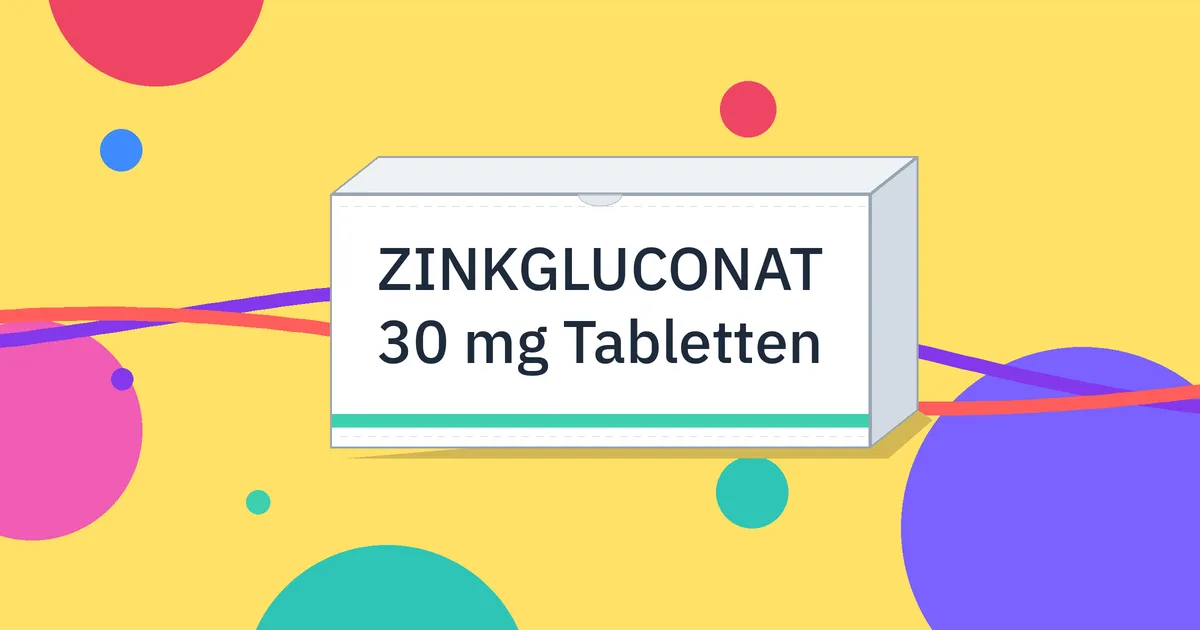 Symbolbild: Packung mit der Aufschrift ZINKGLUCONAT 30 mg Tabletten (PZN 10063504) – Verfügbarkeit und Bezug in Apotheken in Frankfurt am Main