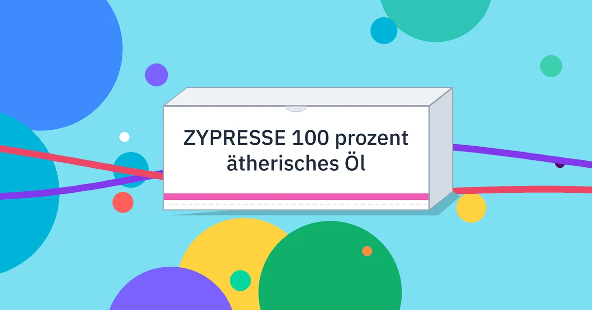 Symbolbild: Packung mit der Aufschrift ZYPRESSE 100 prozent ätherisches Öl (PZN 07205202) – Verfügbarkeit und Bezug in Apotheken in Frankfurt am Main