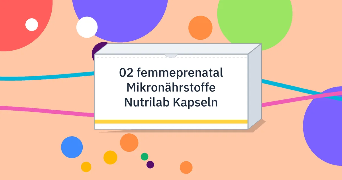 Symbolbild: Packung mit der Aufschrift 02 femmeprenatal Mikronährstoffe Nutrilab Kapseln (PZN 20020111) – Verfügbarkeit und Bezug in Apotheken in Frankfurt am Main