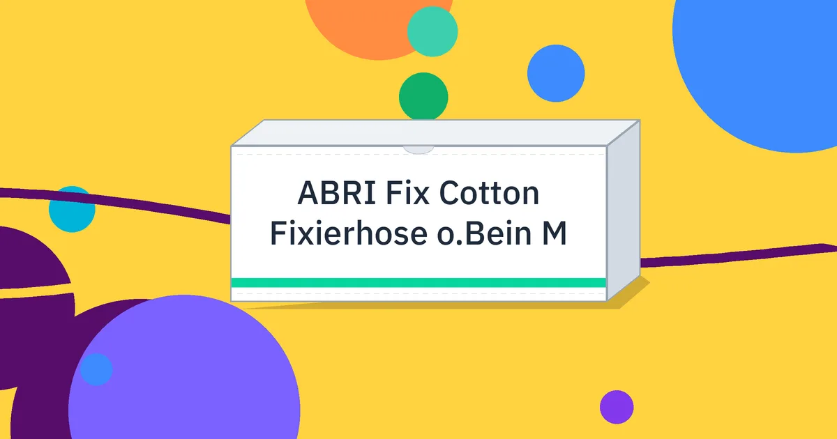 Symbolbild: Packung mit der Aufschrift ABRI Fix Cotton Fixierhose o.Bein M (PZN 12502439) – Verfügbarkeit und Bezug in Apotheken in Frankfurt am Main