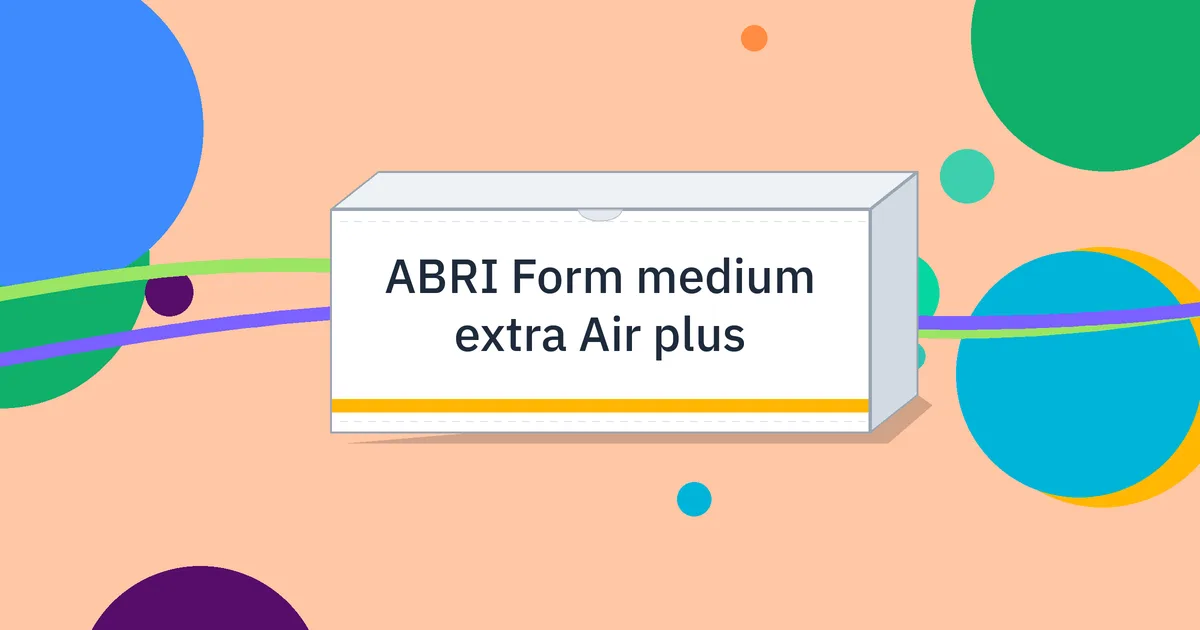 Symbolbild: Packung mit der Aufschrift ABRI Form medium extra Air plus (PZN 04607911) – Verfügbarkeit und Bezug in Apotheken in Frankfurt am Main