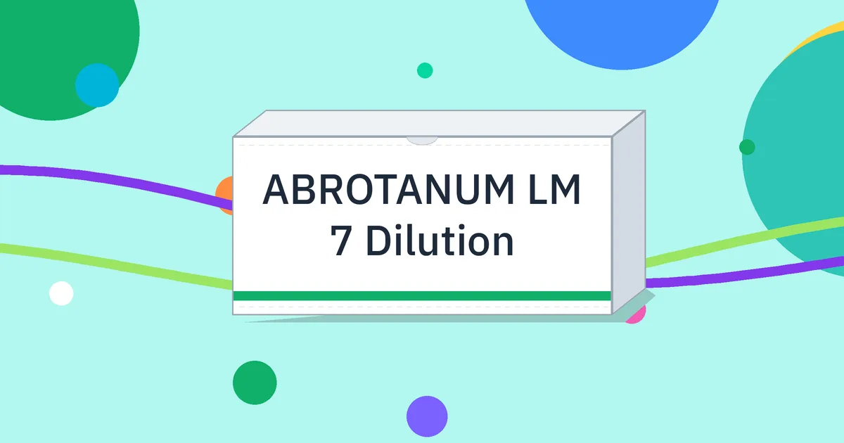 Symbolbild: Packung mit der Aufschrift ABROTANUM LM 7 Dilution (PZN 12750574) – Verfügbarkeit und Bezug in Apotheken in Frankfurt am Main