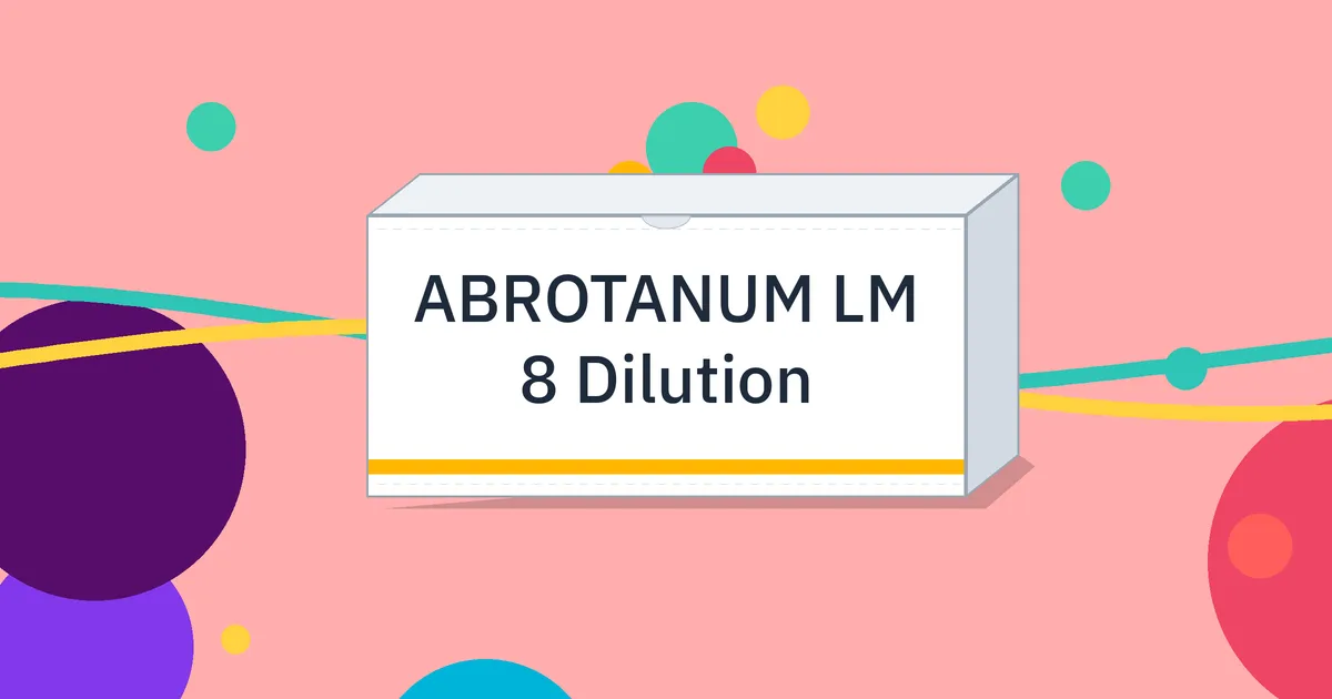 Symbolbild: Packung mit der Aufschrift ABROTANUM LM 8 Dilution (PZN 12750605) – Verfügbarkeit und Bezug in Apotheken in Frankfurt am Main