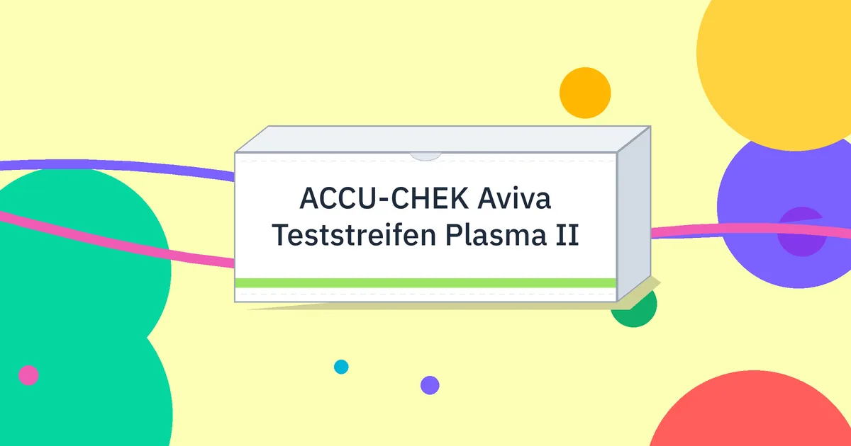 Symbolbild: Packung mit der Aufschrift ACCU-CHEK Aviva Teststreifen Plasma II (PZN 19805019) – Verfügbarkeit und Bezug in Apotheken in Frankfurt am Main