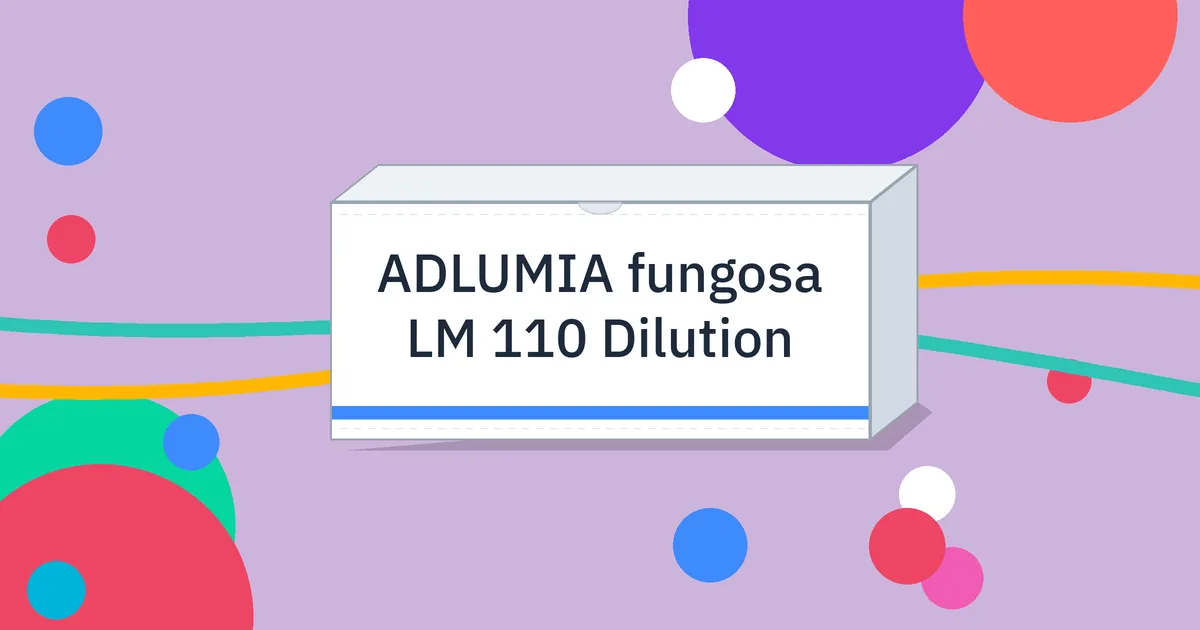 Symbolbild: Packung mit der Aufschrift ADLUMIA fungosa LM 110 Dilution (PZN 13297007) – Verfügbarkeit und Bezug in Apotheken in Frankfurt am Main