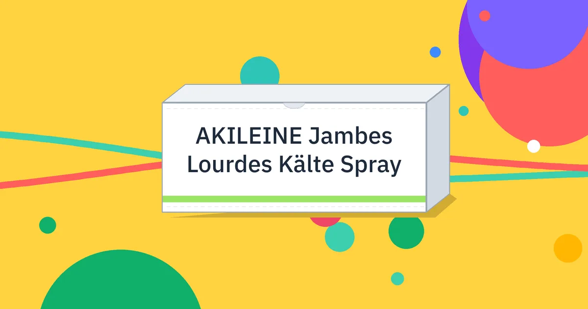 Symbolbild: Packung mit der Aufschrift AKILEINE Jambes Lourdes Kälte Spray (PZN 04452325) – Verfügbarkeit und Bezug in Apotheken in Frankfurt am Main