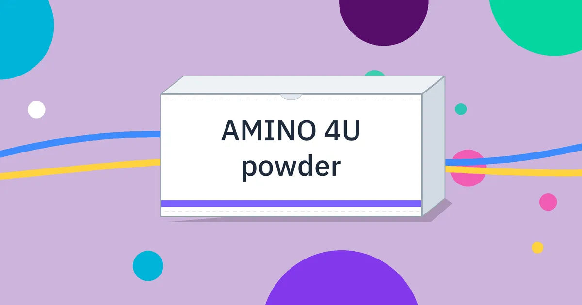 Symbolbild: Packung mit der Aufschrift AMINO 4U powder (PZN 12351029) – Verfügbarkeit und Bezug in Apotheken in Frankfurt am Main