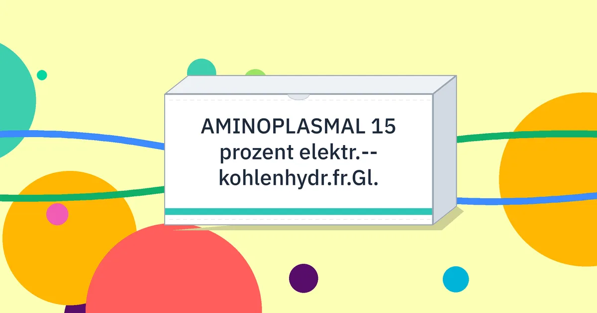 Symbolbild: Packung mit der Aufschrift AMINOPLASMAL 15 prozent elektr.--kohlenhydr.fr.Gl. (PZN 04656157) – Verfügbarkeit und Bezug in Apotheken in Frankfurt am Main