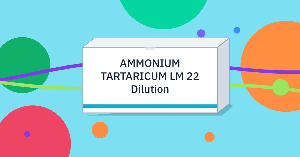 Symbolbild: Packung mit der Aufschrift AMMONIUM TARTARICUM LM 22 Dilution (PZN 12761632) – Verfügbarkeit und Bezug in Apotheken in Frankfurt am Main