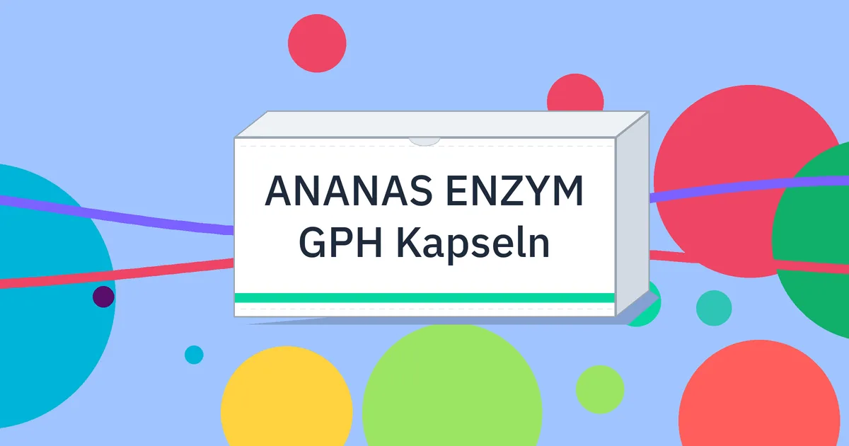 Symbolbild: Packung mit der Aufschrift ANANAS ENZYM GPH Kapseln (PZN 02565485) – Verfügbarkeit und Bezug in Apotheken in Frankfurt am Main